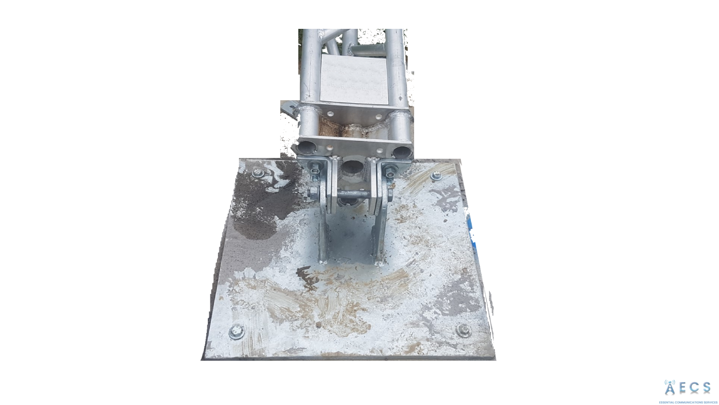 Engineered Base Plate for Lattice Mast - Essential Communication Services
